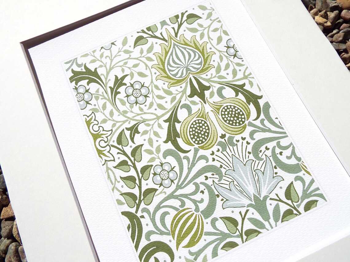 William Morris Sage Green Botanical Wallpaper Pattern 1 Archival ...
