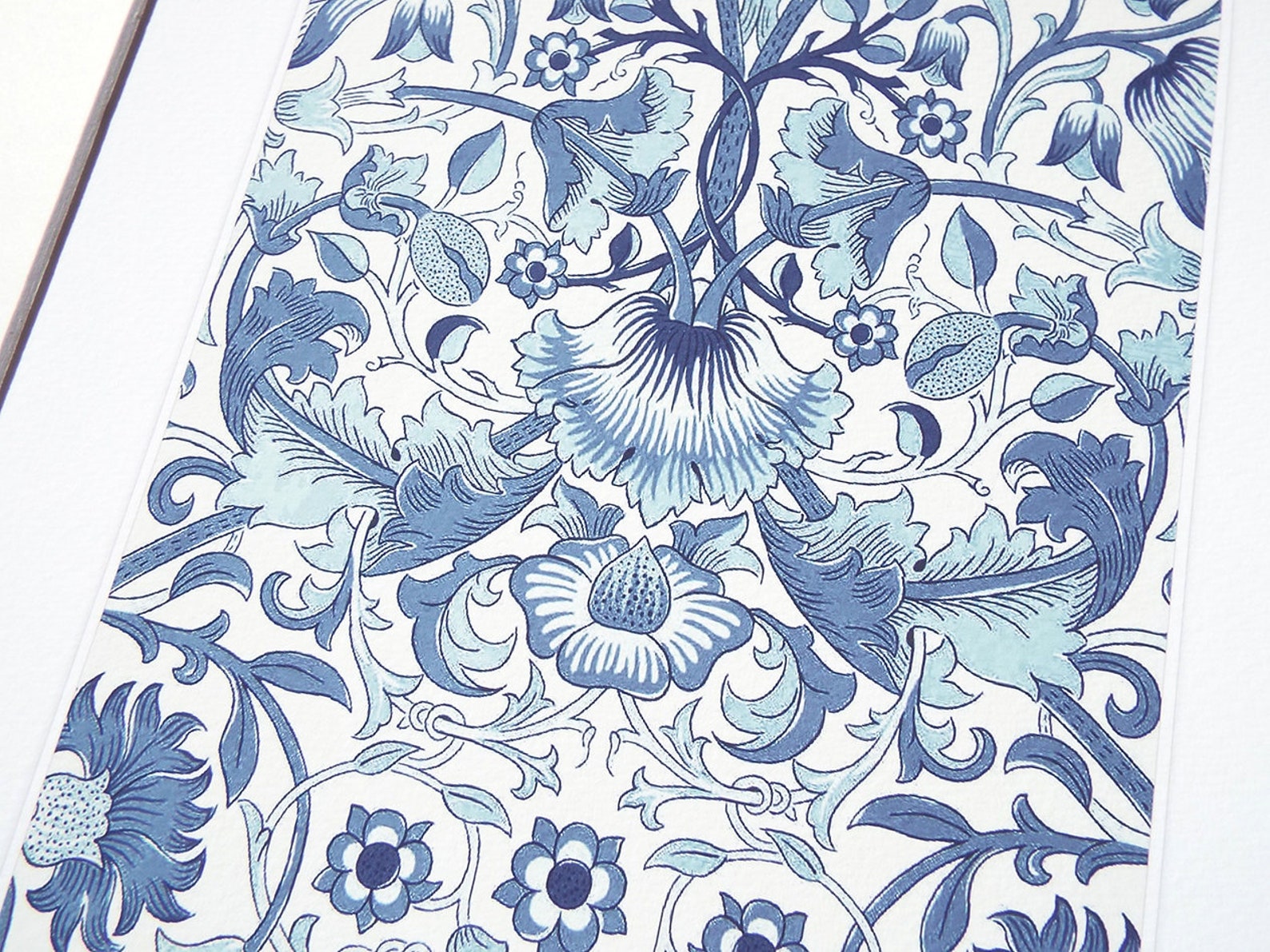William Morris Navy Blue Botanical Pattern 5 Archival Quality - Etsy