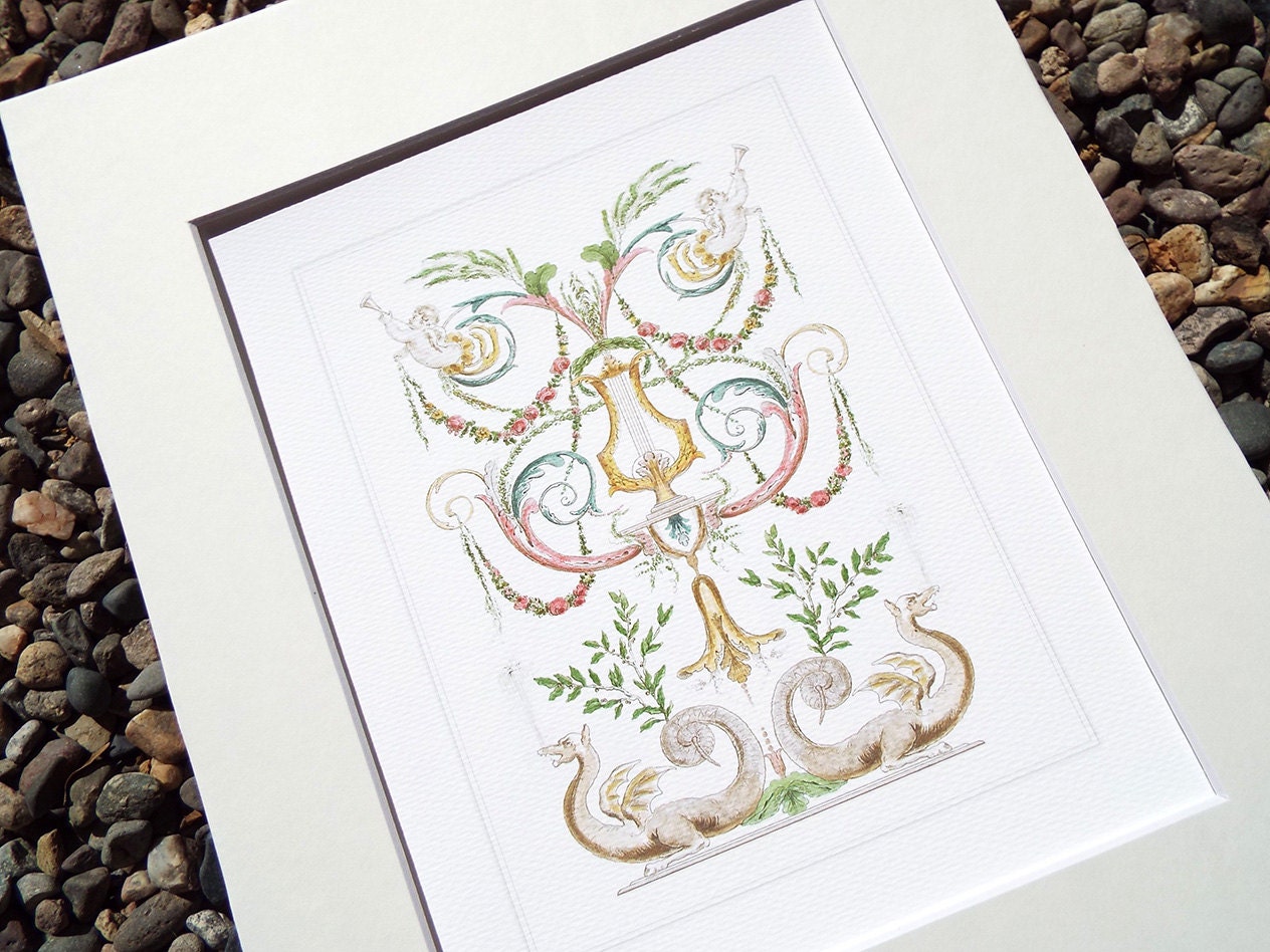 Antique French Decorative Pattern 3 Fine Art Print on Archival - Etsy