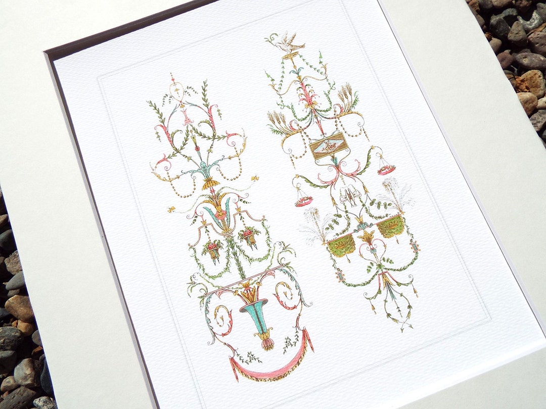 Antique French Decorative Pattern 4 Fine Art Print on Archival ...