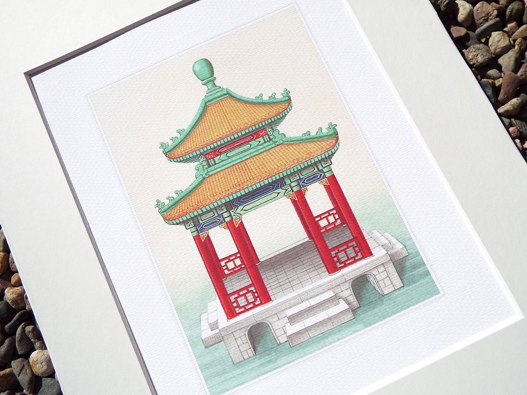 Chinese Pagoda Drawing
