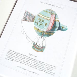 Set of 6 Antique French Hot Air Balloon Archival Quality Prints on ...