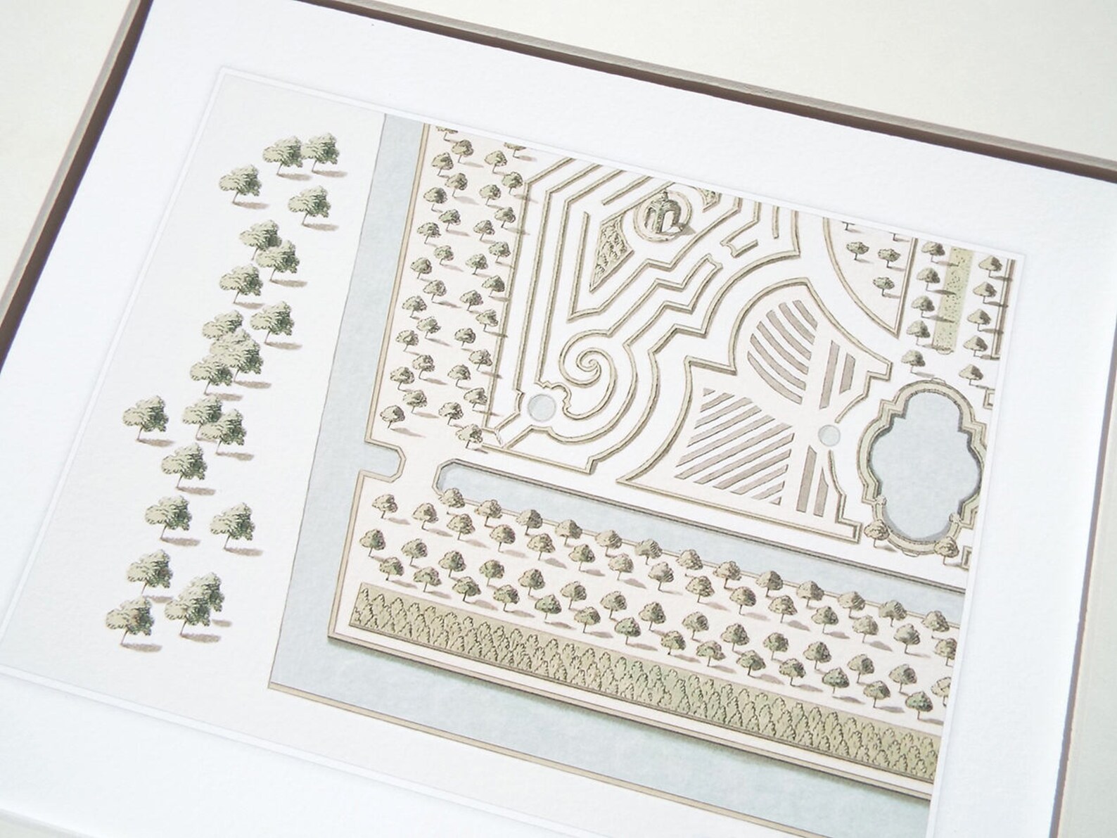 Dutch Antique Garden Plan Detail 3 Archival Print on | Etsy