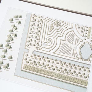 Dutch Antique Garden Plan Detail 3 Archival Print on Watercolor Paper ...