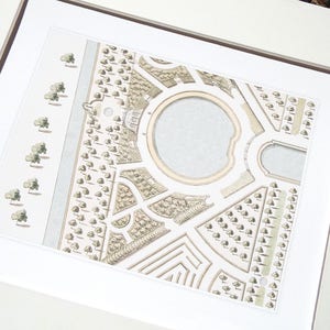 Dutch Antique Garden Plan Detail 2 Archival Print on Watercolor Paper ...
