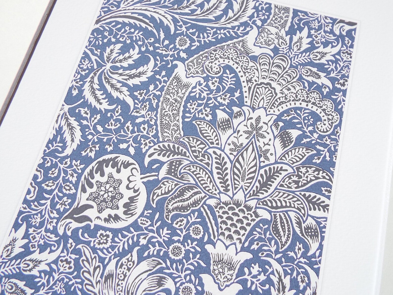 William Morris Navy Blue Botanical Pattern 4 Archival Quality - Etsy
