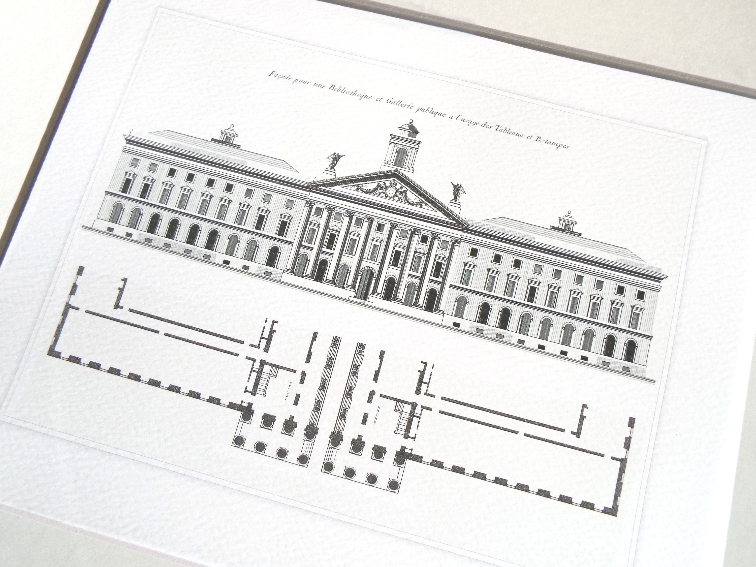 Set of 6 French Architectural Prints of Buildings With Floor | Etsy