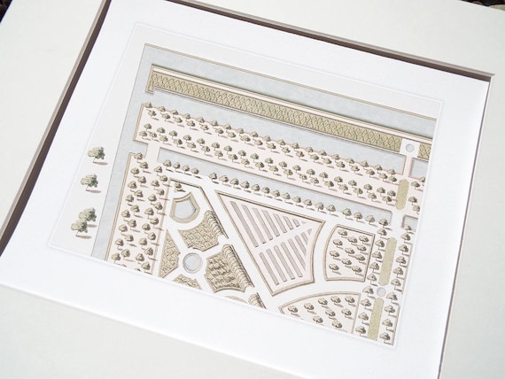 Dutch Antique Garden Plan Detail 1 Archival Print on | Etsy