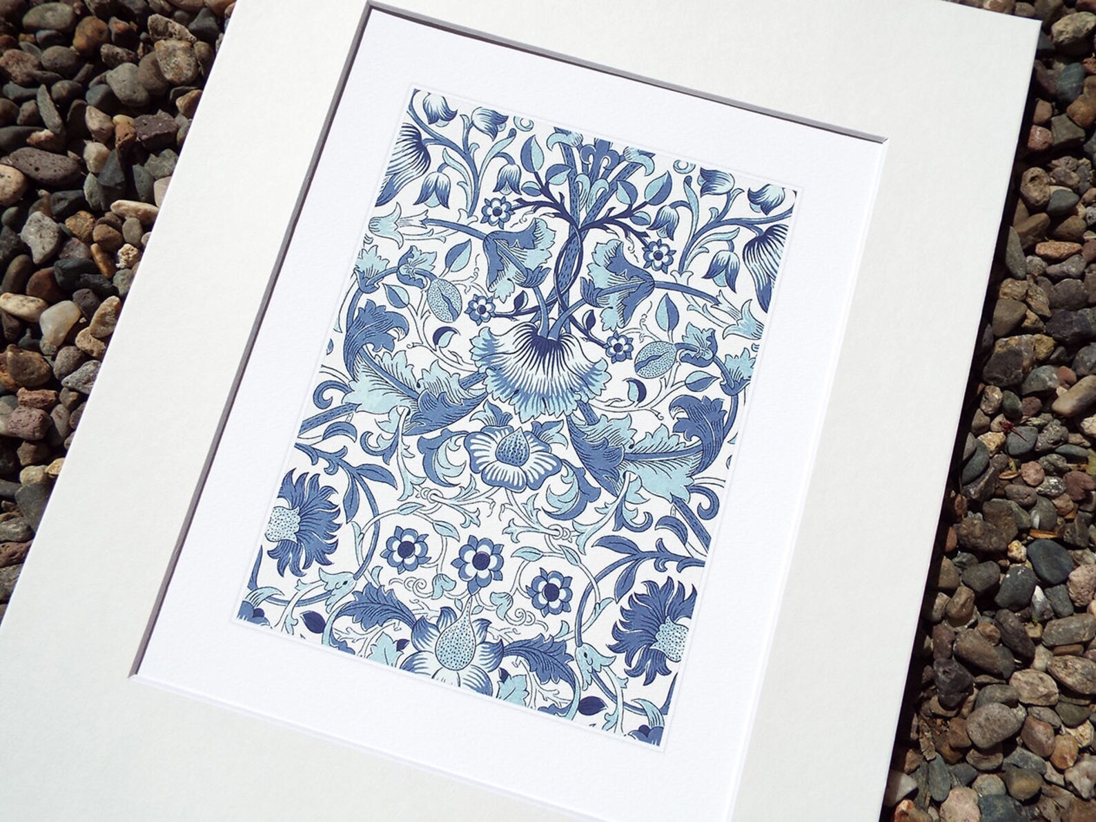 William Morris Navy Blue Botanical Pattern 5 Archival Quality - Etsy