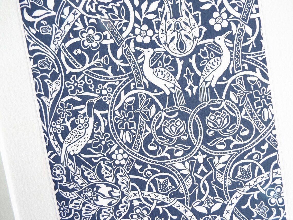 Set of 6 William Morris Bunny & Bird Botanical Pattern 6 - Etsy