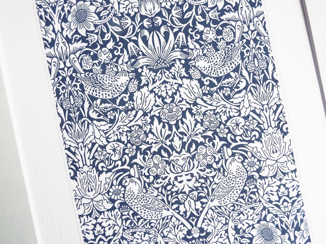 Set of 6 William Morris Bunny & Bird Botanical Pattern 6 - Etsy