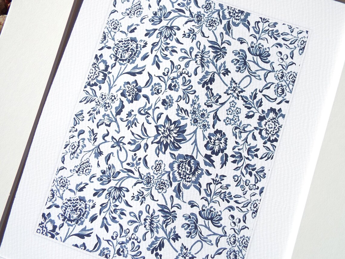William Morris Navy Blue Botanical Wallpaper Pattern 3 - Etsy