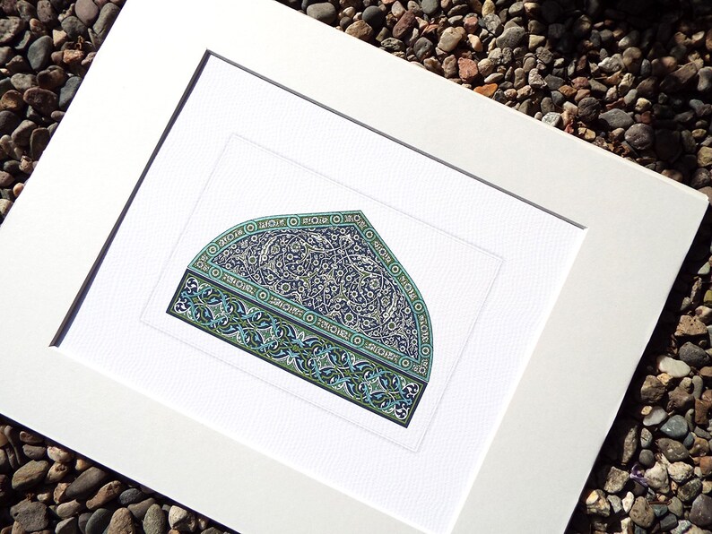 Moroccan Dome Shape Tile Design in Indigo Blue Dark Green - Etsy