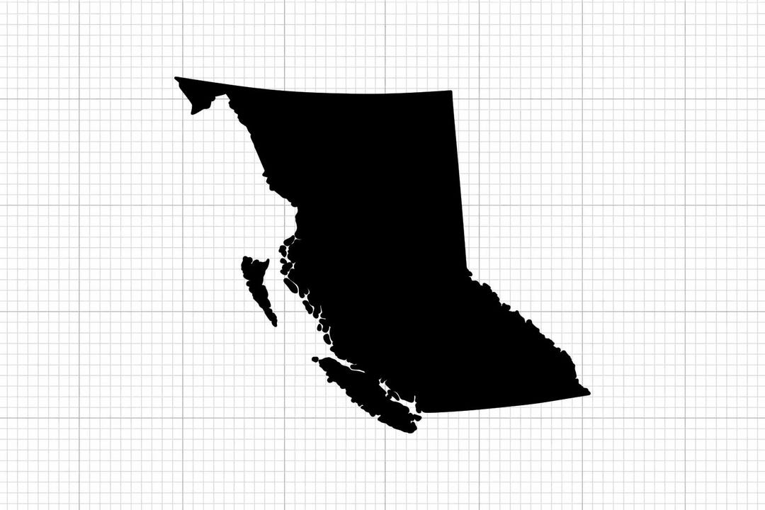British Columbia Map SVG Cut File (digital Download) - Etsy