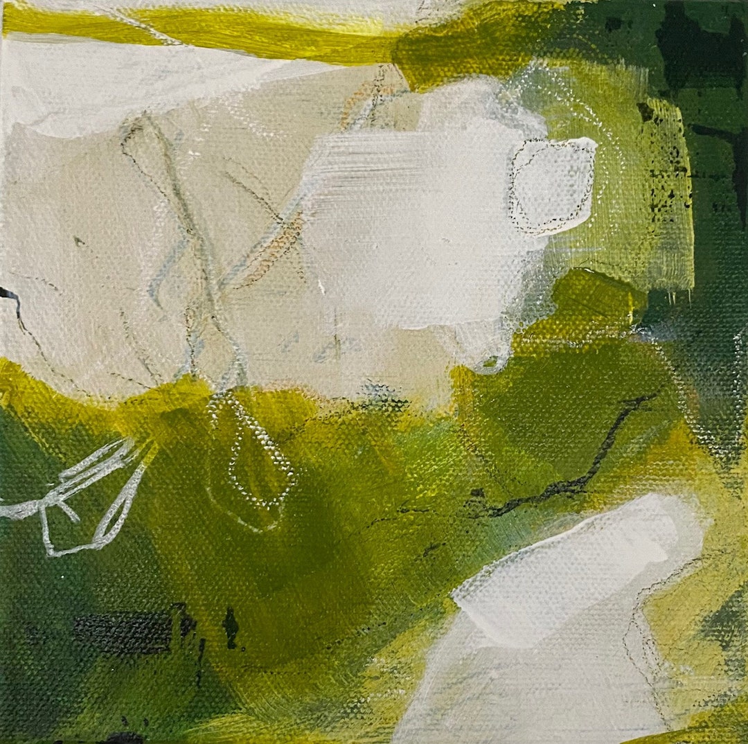 Lime in the Coconut Abstract Canvas Wall Art Small - Etsy