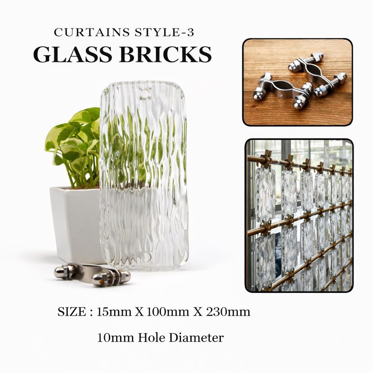 Crystal Glass Room Divider, Metal Frame Partition Panel, Modern ...