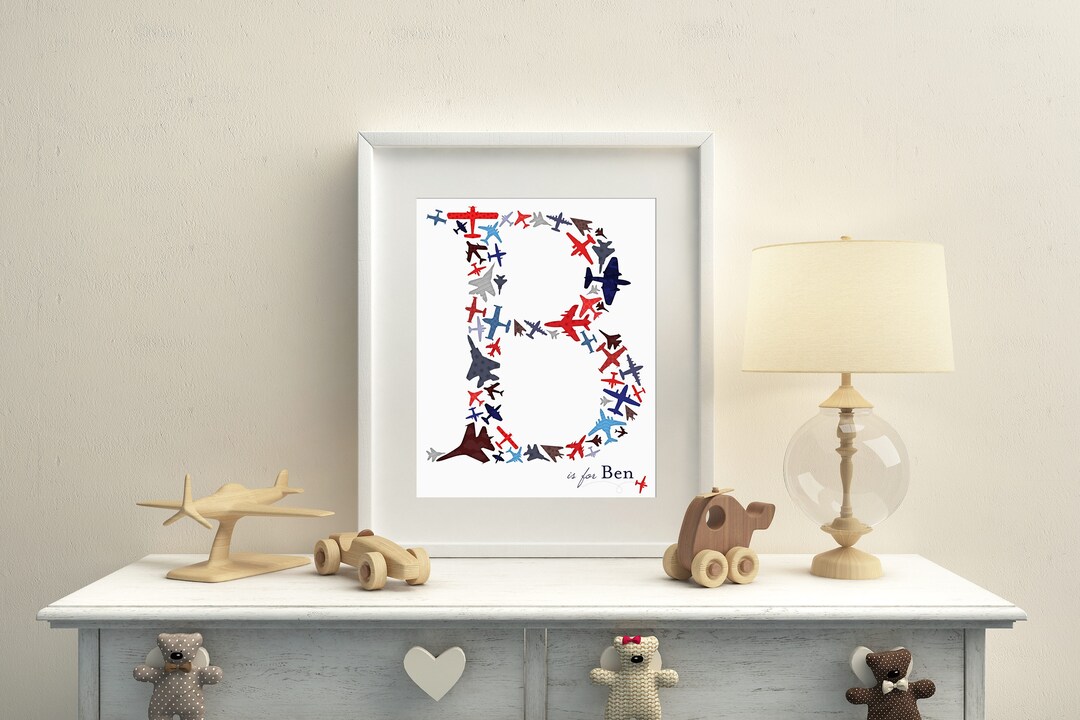 Airplanes Monogram Print, Planes Monogram Print, Planes Monogram ...