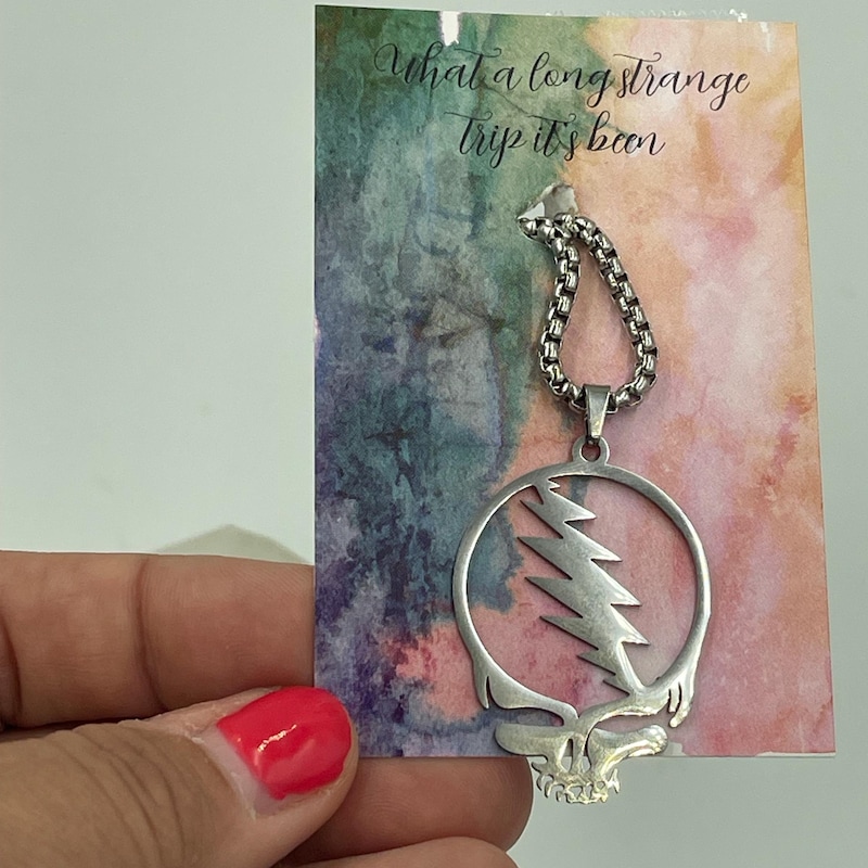 Grateful Bolt Necklace - Etsy UK