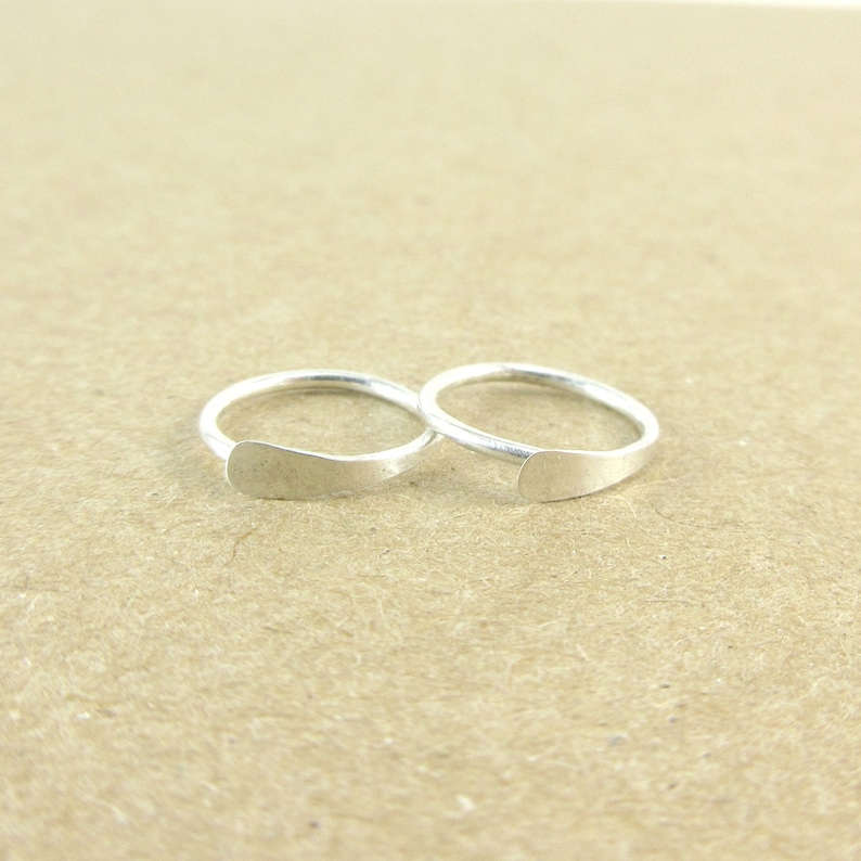 Hammered Sterling Silver Mini Hoops, Argentium Silver 18 Gauge ...