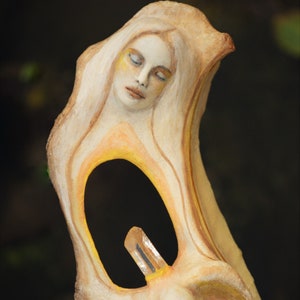 Bone Mother, Sacred Altar Sculpture With Crystal by Shaping Spirit ...