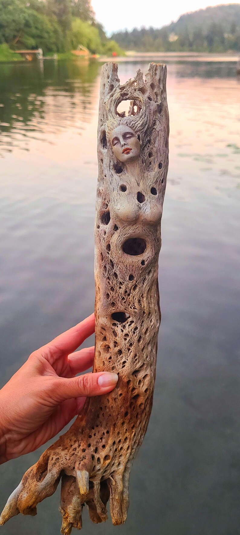 SOLD and RESERVED for Jamie, Cactus Woman, Talking Stick, Ceremony Wand ...