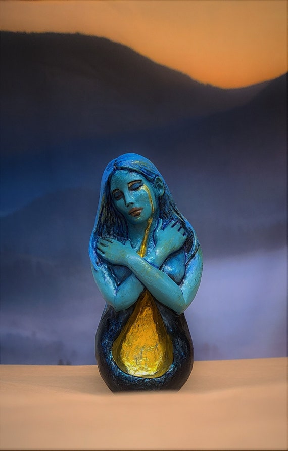 Inner Light Healing Art Blue & Gold FREE SHIPPING Limited | Etsy