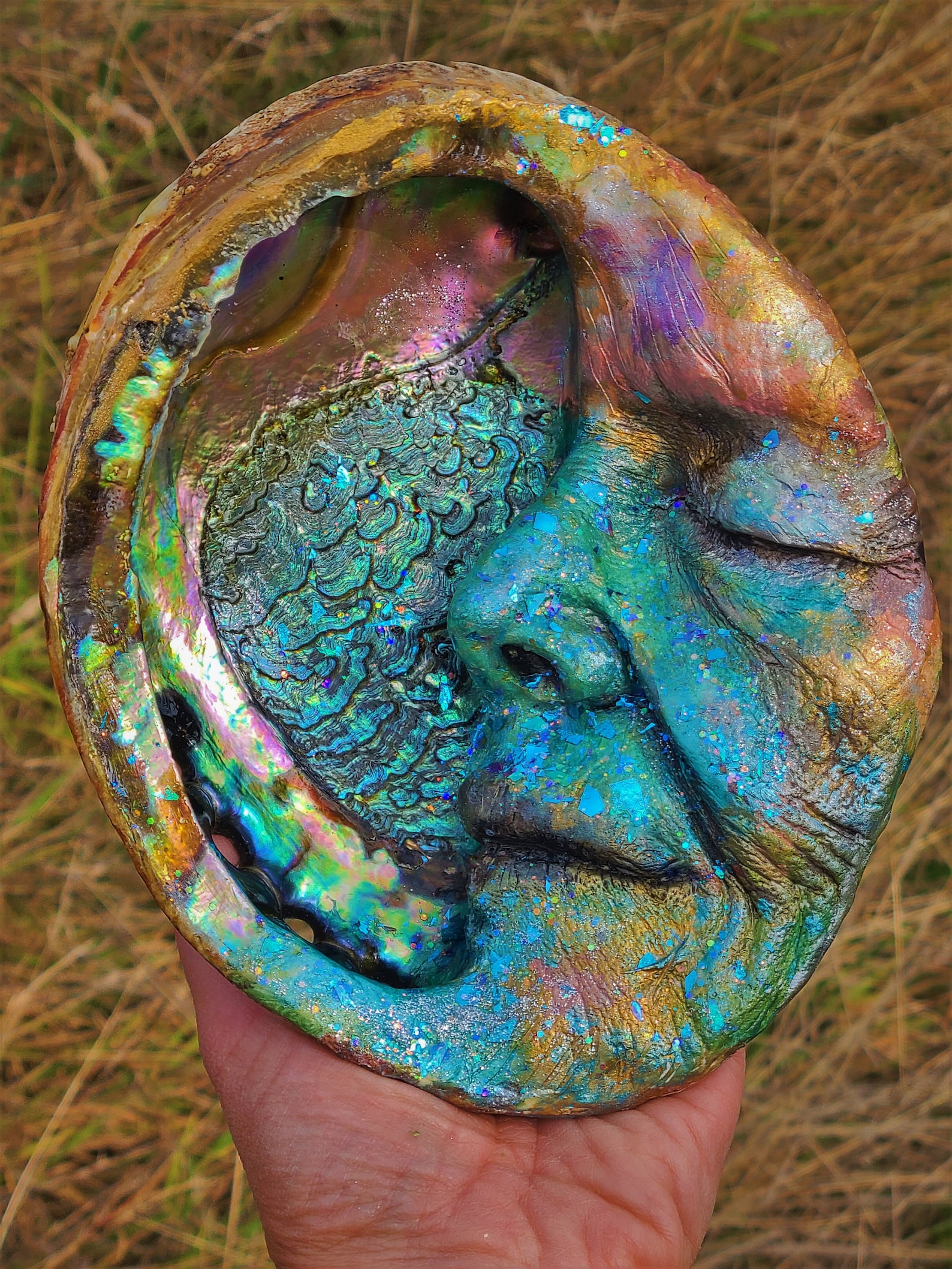 Abalone Moon Shell Mother of Pearl Elder Woman by Debra - Etsy