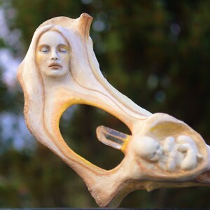 Bone Mother, Sacred Altar Sculpture With Crystal by Shaping Spirit ...