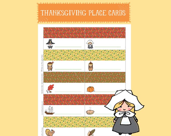 Printable Thanksgiving Table Place Cards - Etsy