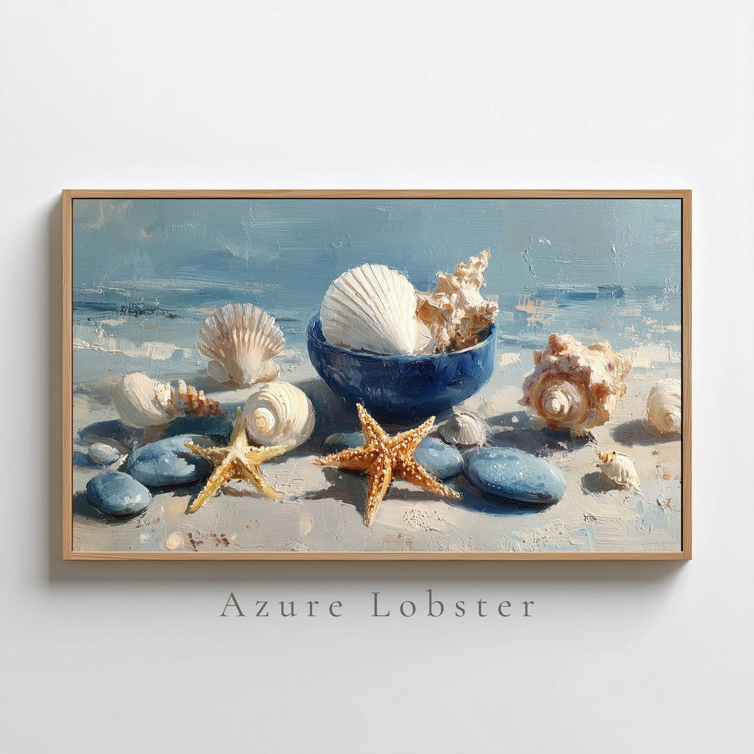 Seashells and Starfish Coastal Samsung Frame TV Art (digital Download ...