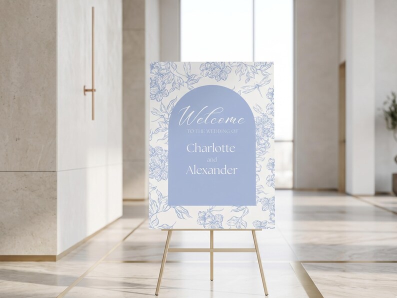 Editable Wedding Welcome Sign Template, Minimalist Modern Wedding ...