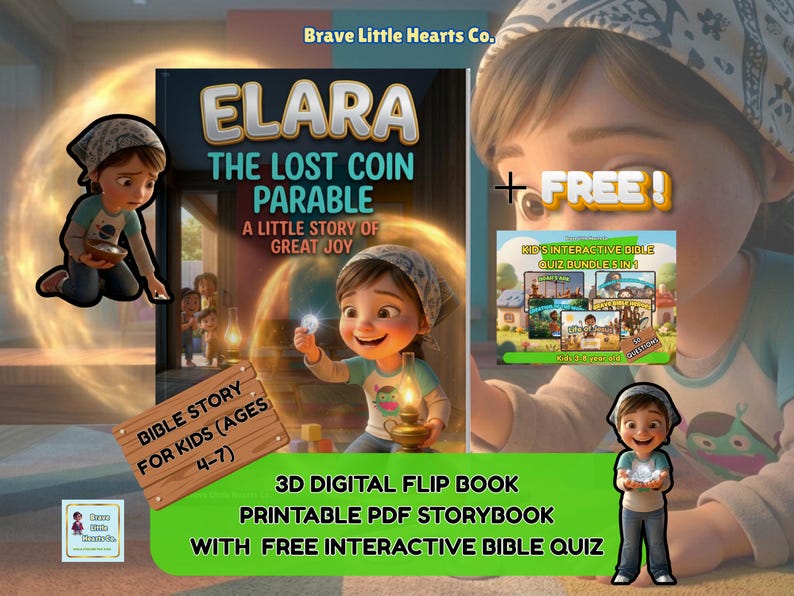 Elara Lost Coin Parable Storybook | Ages 4-7 Bible PDF (digital ...