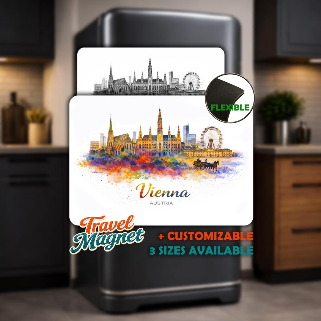 Personalized Vienna Fridge Magnet • Flexible Flat Magnet • Vienna ...
