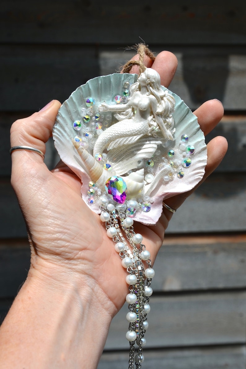 Shell Ornament Seashell Mermaid Ornament Christmas Tree | Etsy