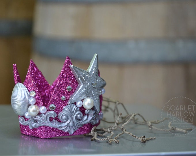 Petite Pink Mermaid Party Crown. Perfect for Mermaid Birthday Parties ...