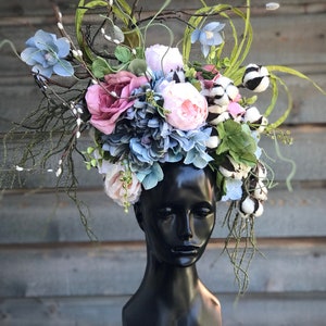 Custom Large Floral Headpiece: Goddess Headdress, Photography Prop - Etsy