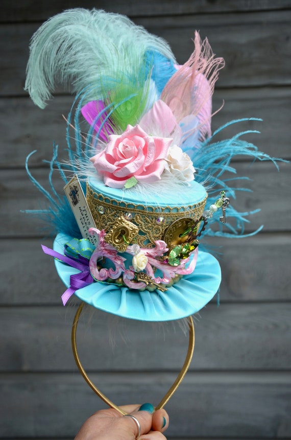 Alice in Wonderland Hat Mad Hatter Hat Derby Hat Steampunk | Etsy