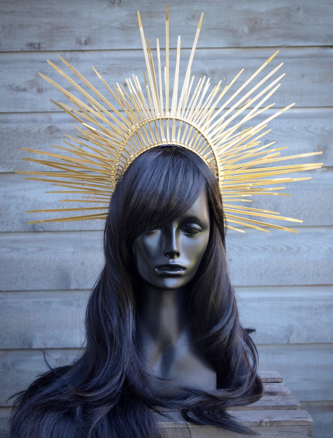 Gold Sunburst Halo Crown: Zip Tie Spike Headpiece - Etsy