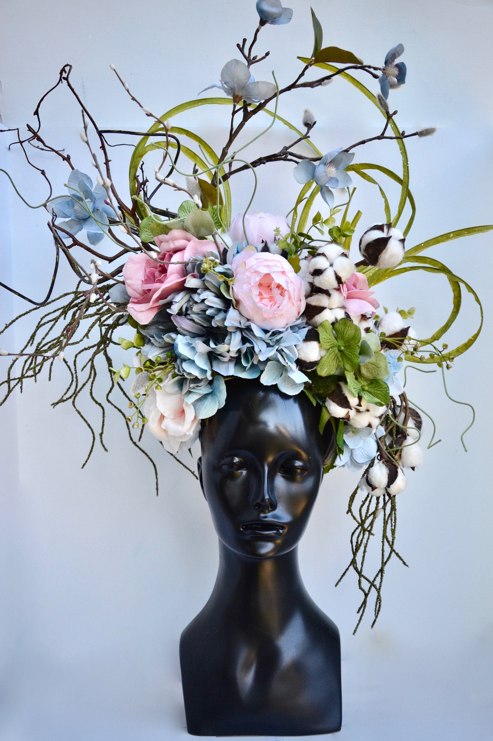 Custom Large Floral Headpiece: Goddess Headdress, Photography Prop - Etsy