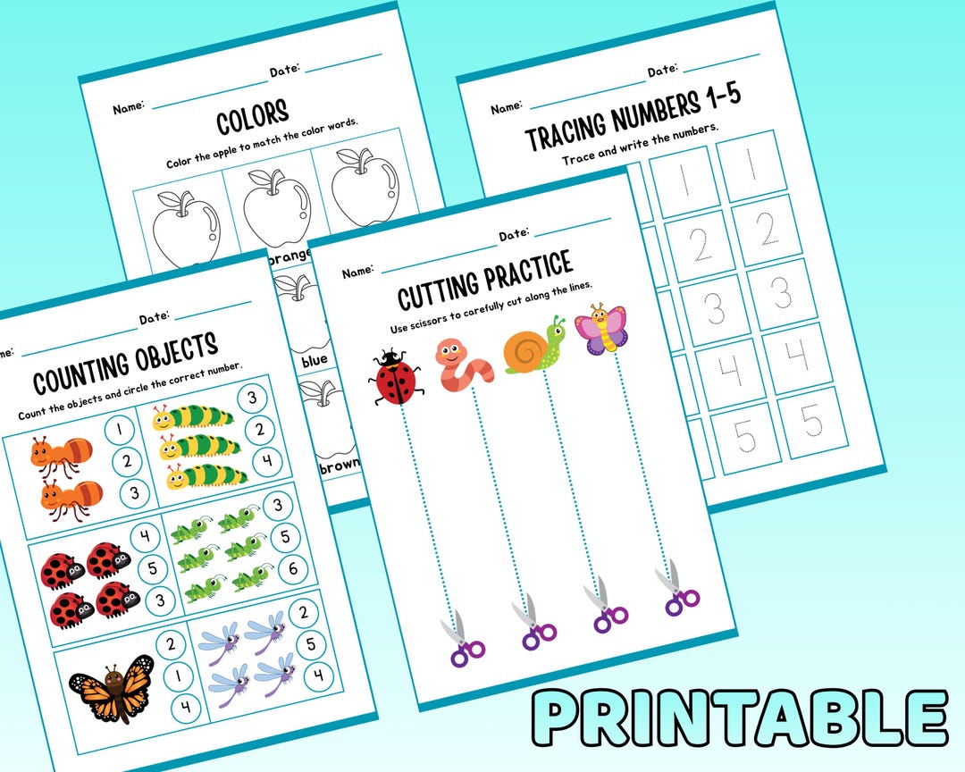 Pages Educational Learning Worksheets Printable | 18 Kids Homeschool ...