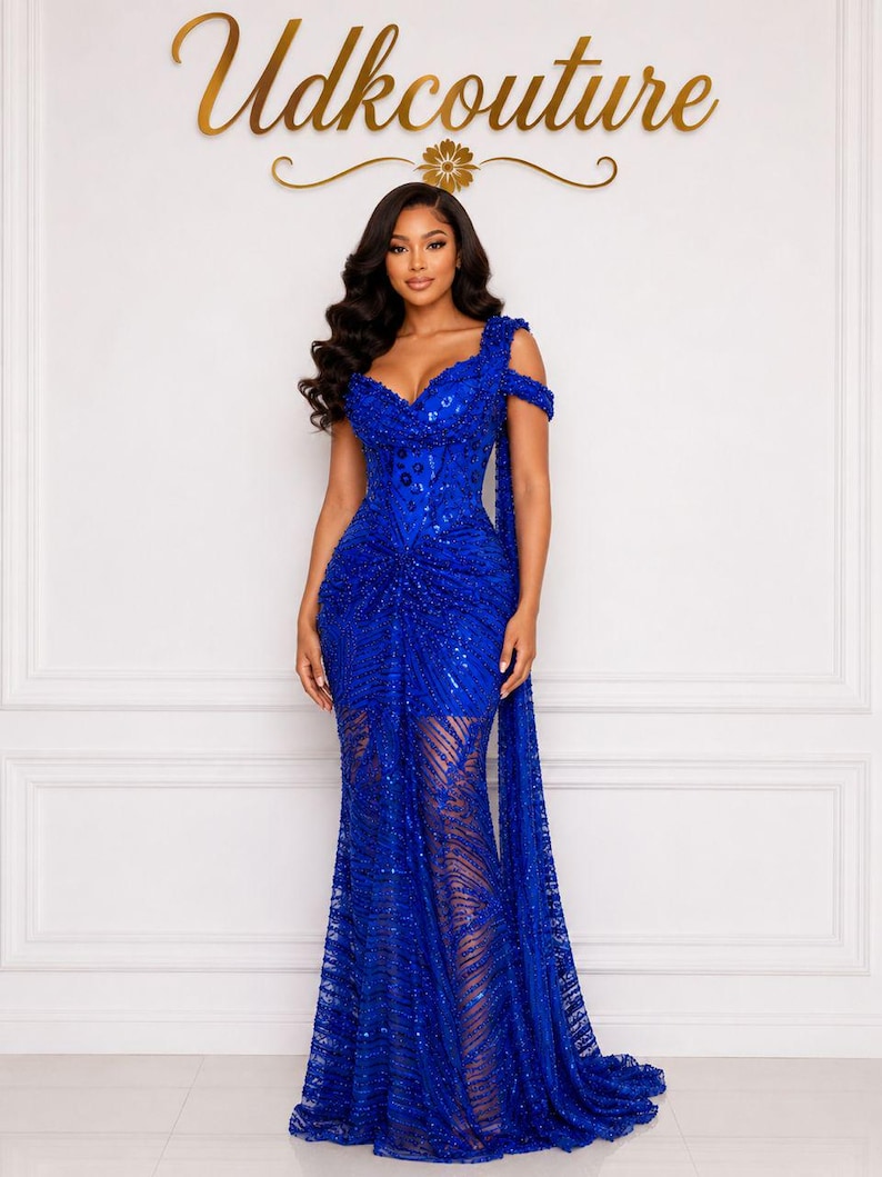 Blue Corset Wedding Dress,blue Corset Prom Dress, Beautiful African ...