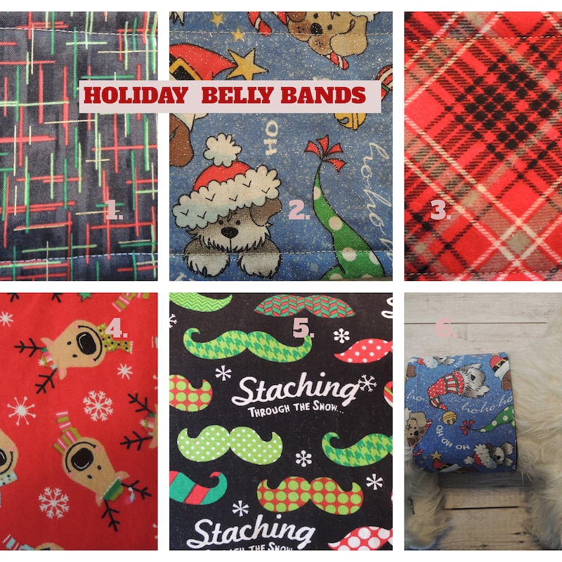 Dog Belly Bands Christmas - Etsy