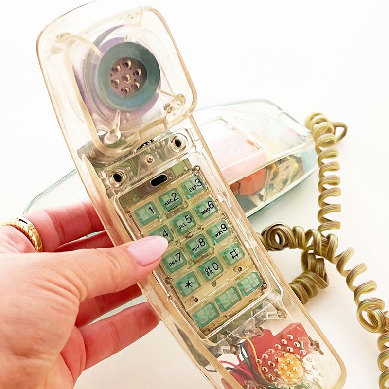Clear Landline Phone - Etsy