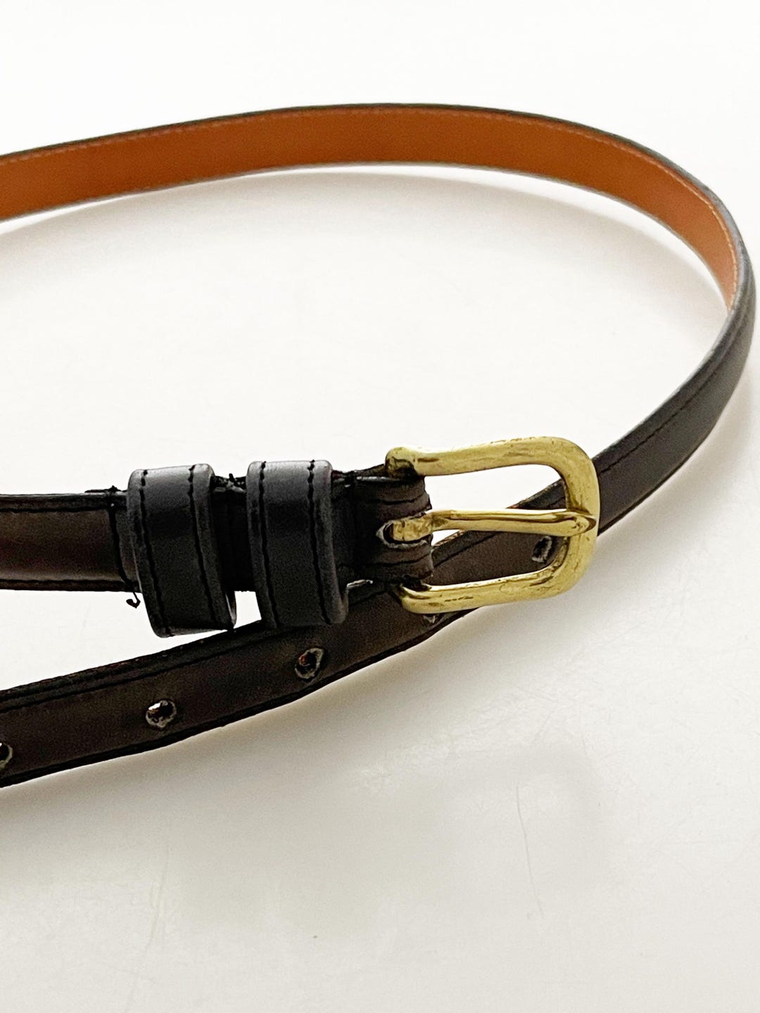 Coach Leather Belt - Slim Thin Vintage Gray Medium Womens #2807 With ...