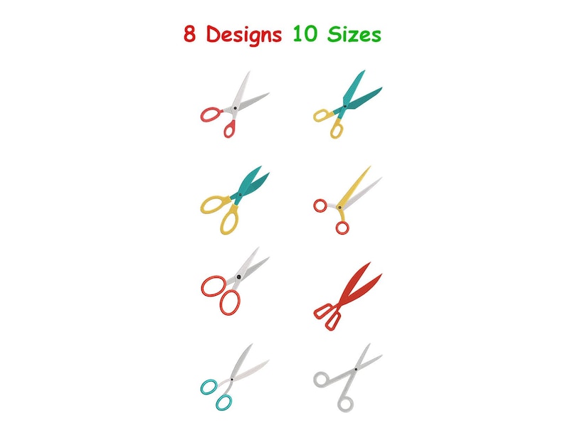 Scissors Embroidery Designs - Scissors Embroidery Machine File ...