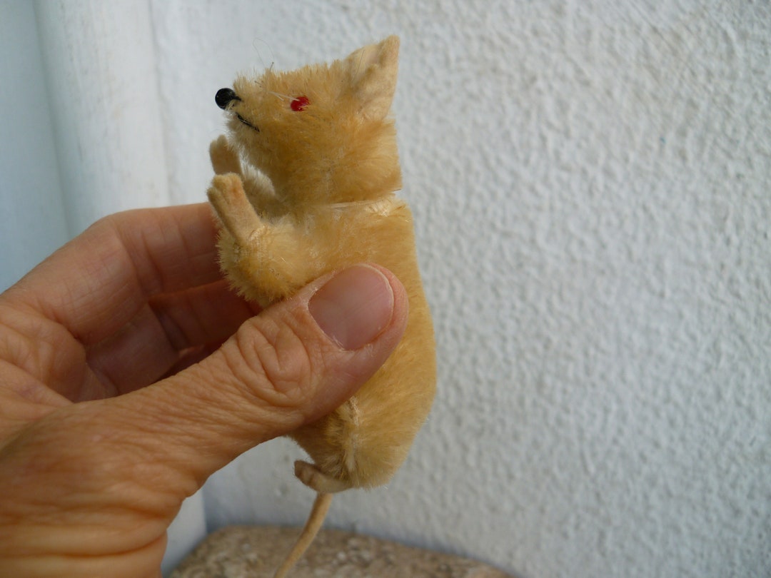 Vintage,steiff Pieps,albino,white Begging Mouse,pink Eyes,mohair,no Ids ...