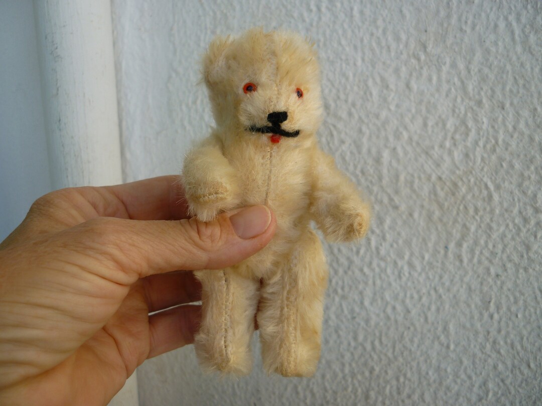 Antique,5''miniature,stick Jointed,small Bear,wire-jointed Limbs ...