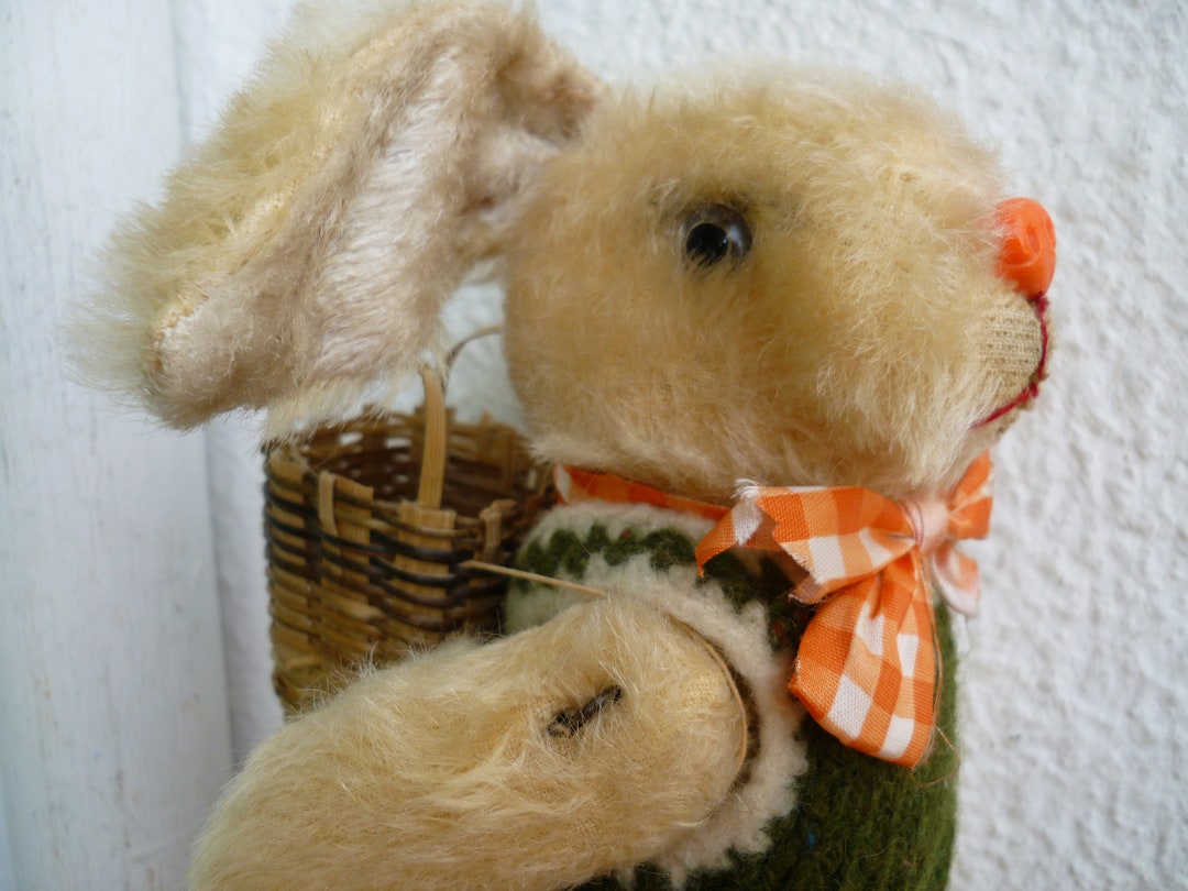 Vintage,9 1/2'' or 24 Cms. 1950's German,mohair Bunny Rabbit or Hare ...