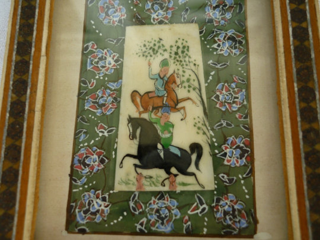 Vintage 1976 Ali Sajjadi,miniature Painting in Original but Very Worn ...
