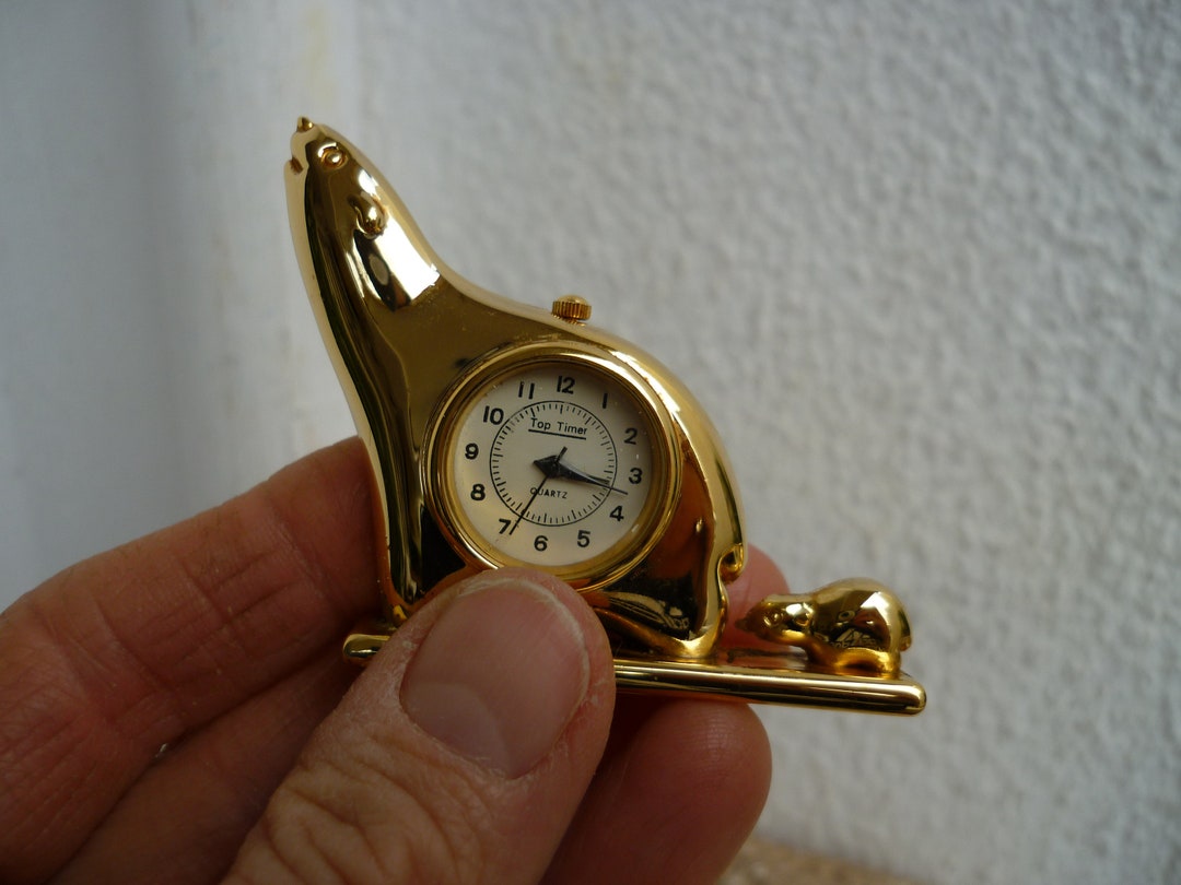 Vintageminiature Clockseal or Sea Lion & - Etsy